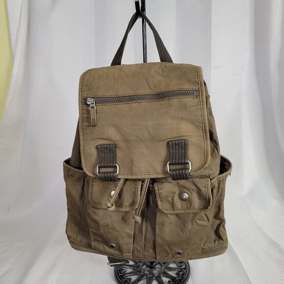 Fossil | Bags | Fossil Backpack Rucksack Brown Canvas Leopard Print ...